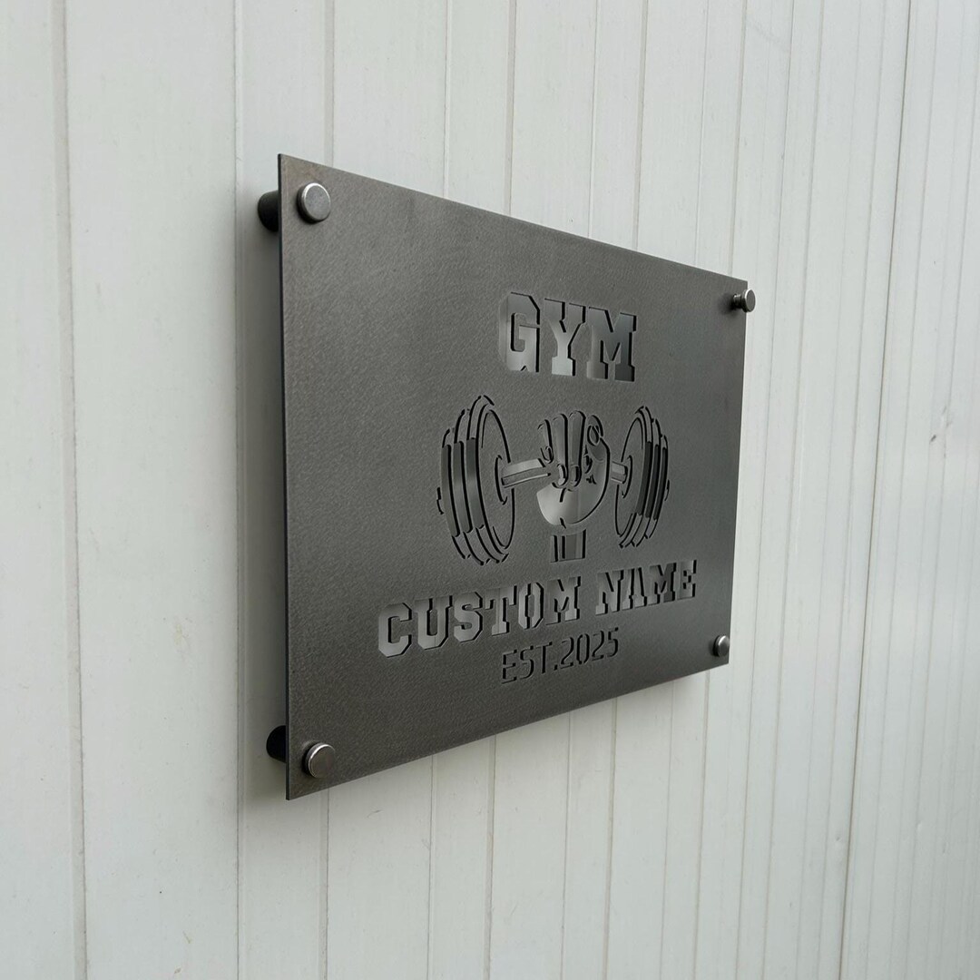 Metal Gym Sign, Personalized House Gym Sign, Custom Gym Signs for Your ...
