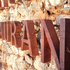 Corten Steel Custom Sign | Rusted Steel Signage | Laser Cut Steel ...