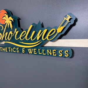 3D Layered Metal Logo Sign: Custom Laser Cut Business Signage - Etsy