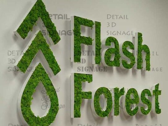 Wall Moss Office Sign Vertical Moss Art Natural Office Wall - Etsy Canada