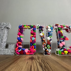 Fillable Acrylic Letters: 3D Clear Box, Business Decor - Etsy