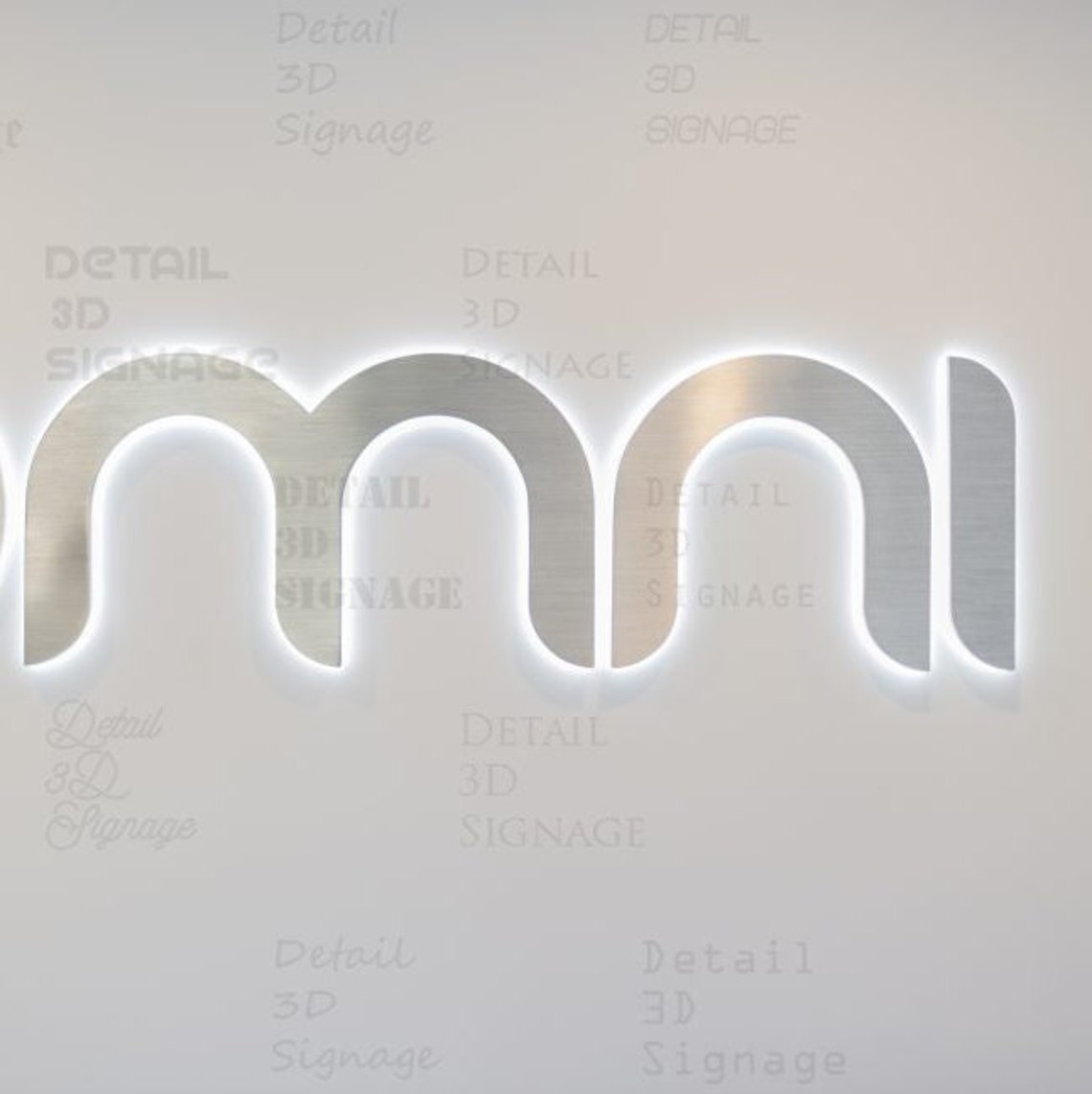 3d Backlit Sign 3d Led Signage Black Sign Business Sign - Etsy