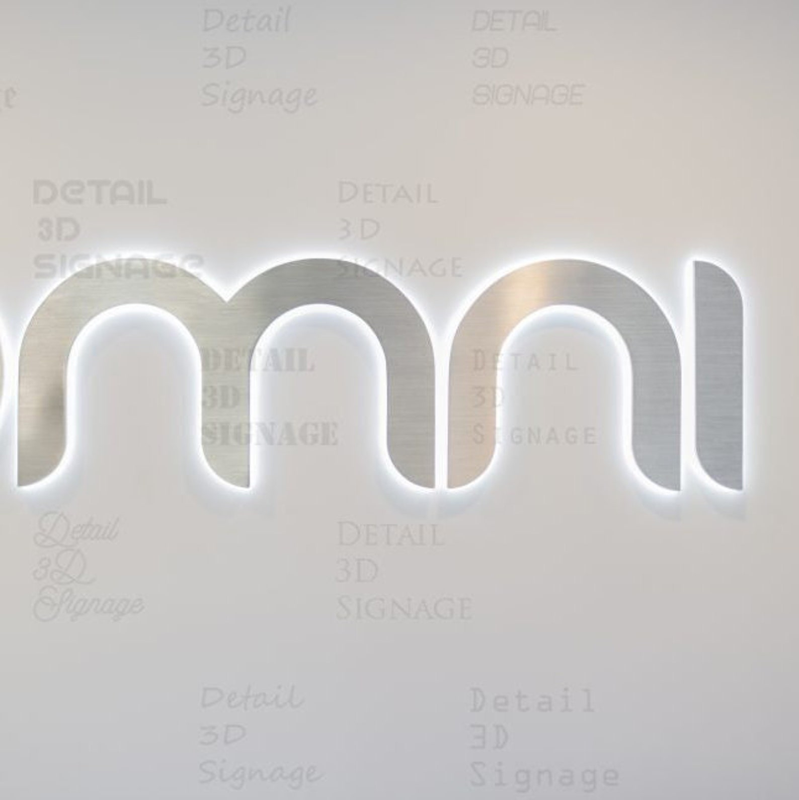 3d Backlit Sign 3d Led Signage Black Sign Business Sign - Etsy