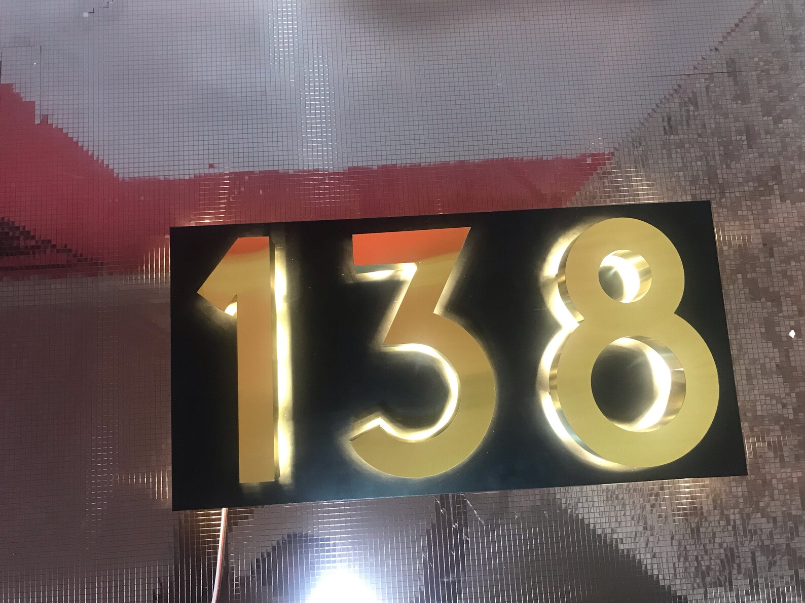 Metal 3D Led House Numbers Light Outdoor Waterproof Stainless - Etsy