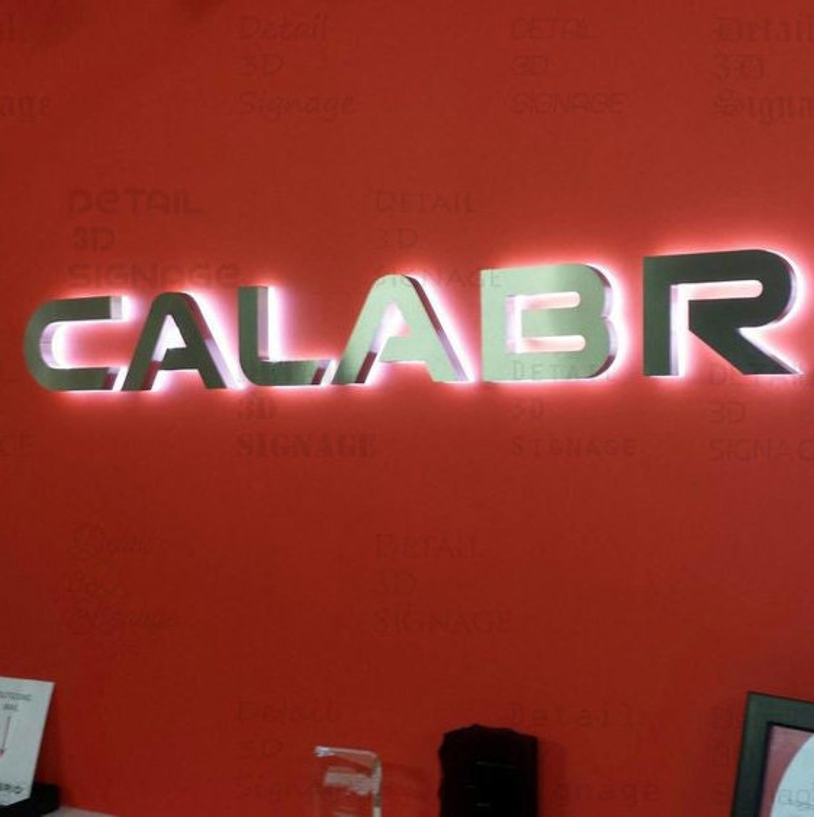 3d Backlit Sign 3d Led Signage Black Sign Business Sign - Etsy