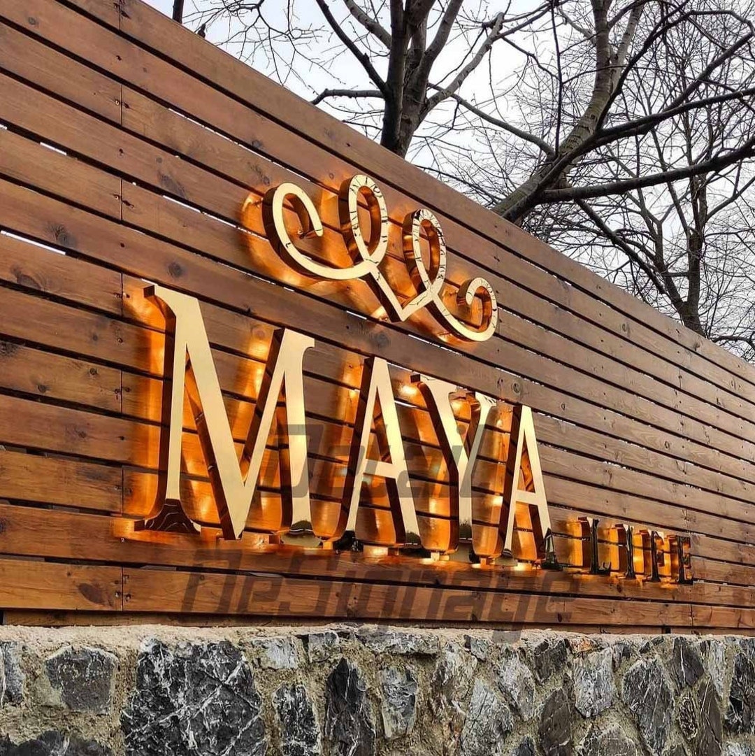 Custom LED Business Sign: Stainless Steel, Indoor/outdoor - Etsy