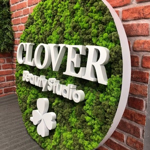 Moss Wall Art Sign,moss Logo,moss Wall, Office Moss Sign,custom Moss ...
