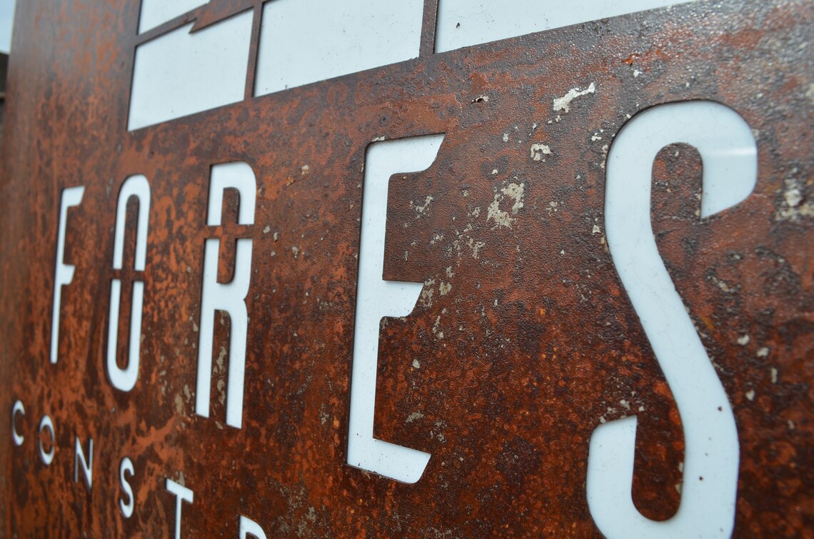 Rusty Double Sided Signage Corten Light Box Rusty Blade - Etsy