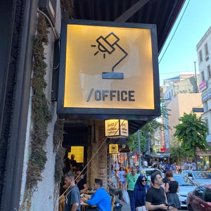 Rectangle Street Signage, Acrylic Sign for Street Wall, Cupe Lightbox ...