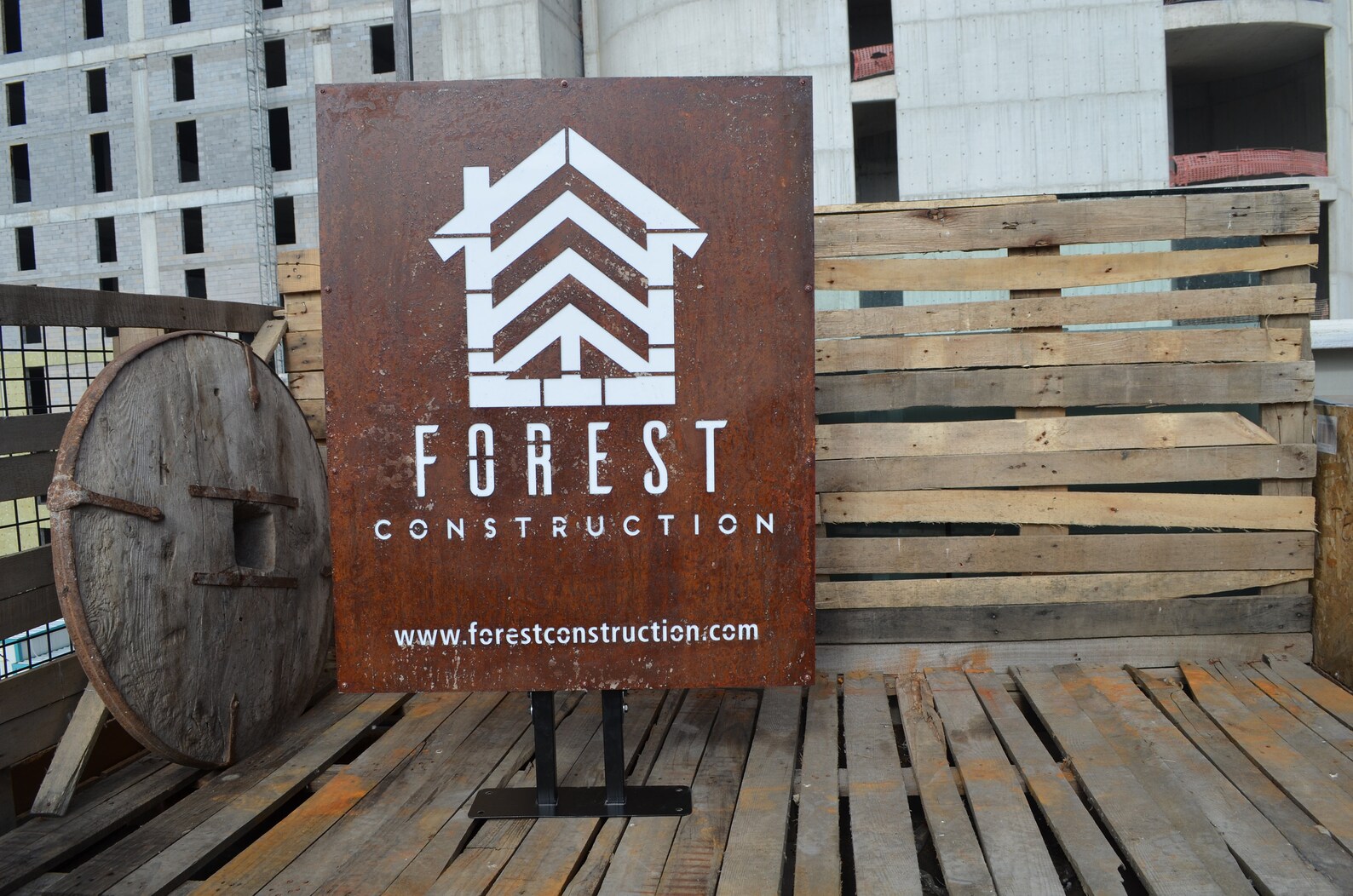 Rusty Double Sided Signage Corten Light Box Rusty Blade - Etsy