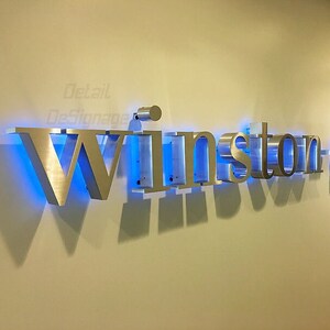 Custom Backlit 3D Stainless Steel Business Logo Sign - Etsy