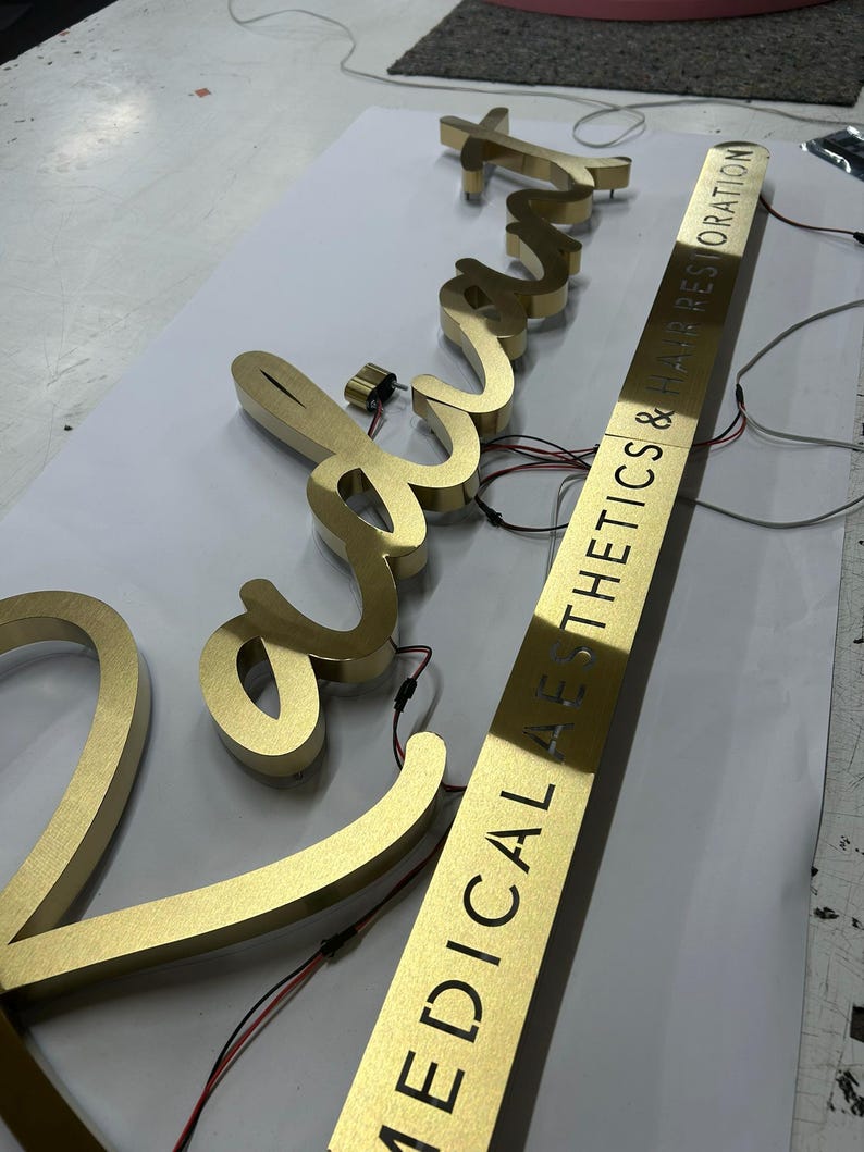 Custom Business 3D Metal Logo Sign, Office Signage, Office Wall Decor ...