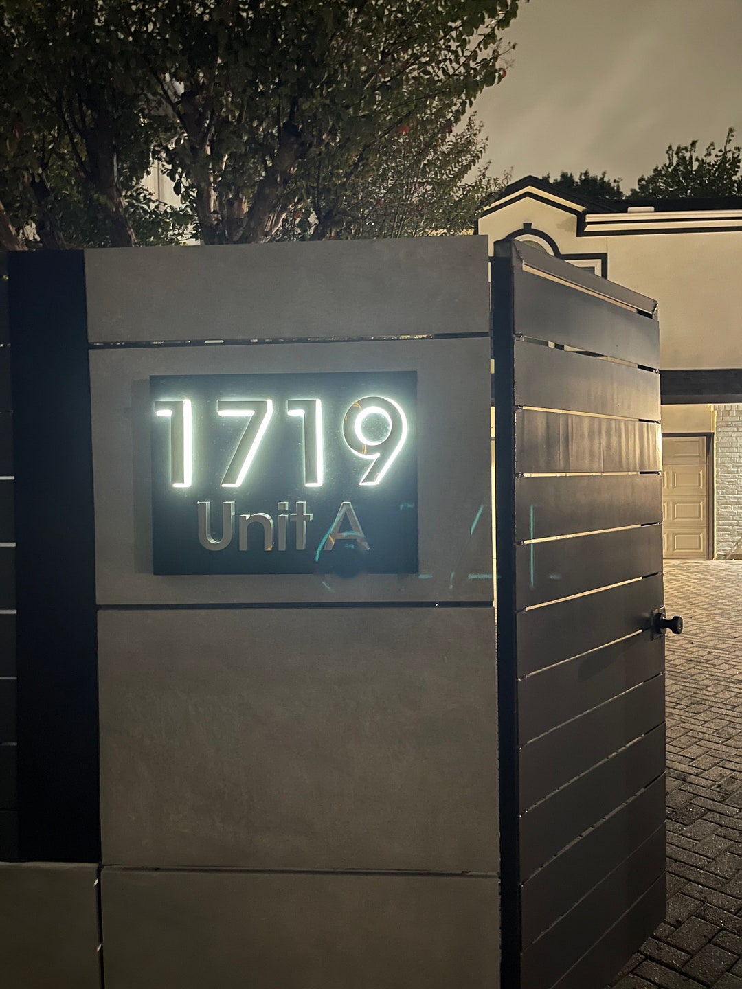 LED Backlit House Number Sign: Custom Metal Address Plaque - Etsy