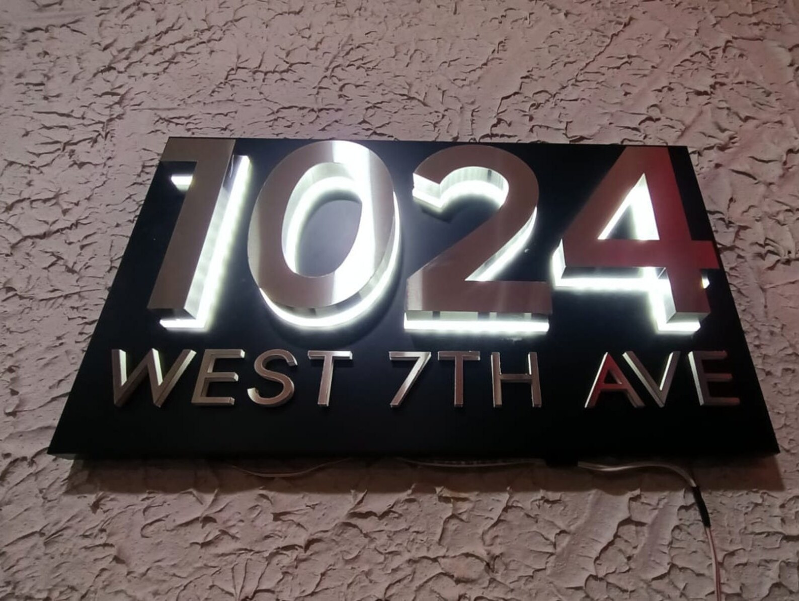 Metal 3D Led House Numbers Light Outdoor Waterproof Stainless - Etsy