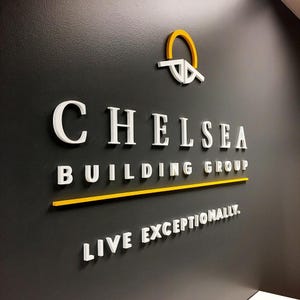 Custom Business 3D Metal Logo Sign, Office Signage, Office Wall Decor ...