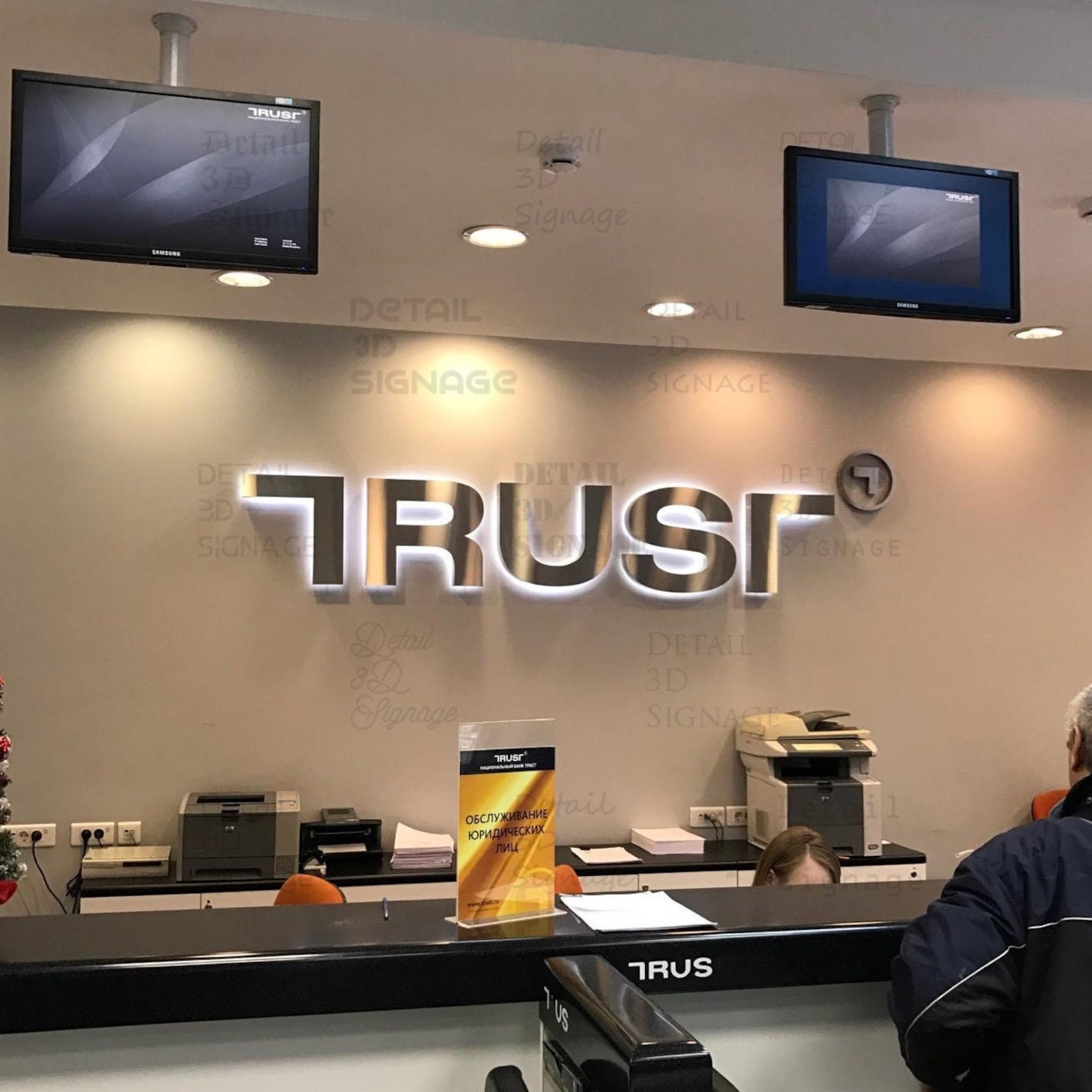 3d Backlit Sign 3d Led Signage Black Sign Business Sign - Etsy