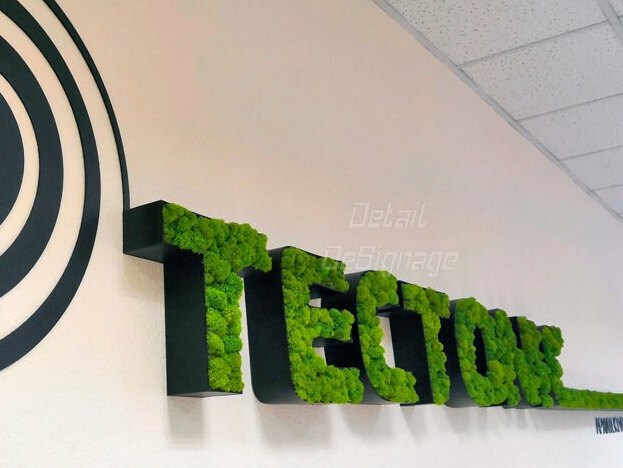 Wall Moss Office Sign Vertical Moss Art Natural Office Wall - Etsy Canada