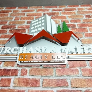 3D Layered Metal Logo Sign: Custom Laser Cut Business Signage - Etsy