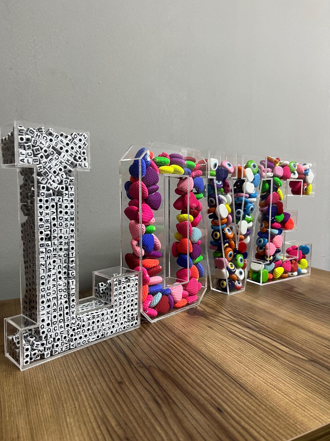 Fillable Acrylic Letters: 3D Clear Box, Business Decor - Etsy