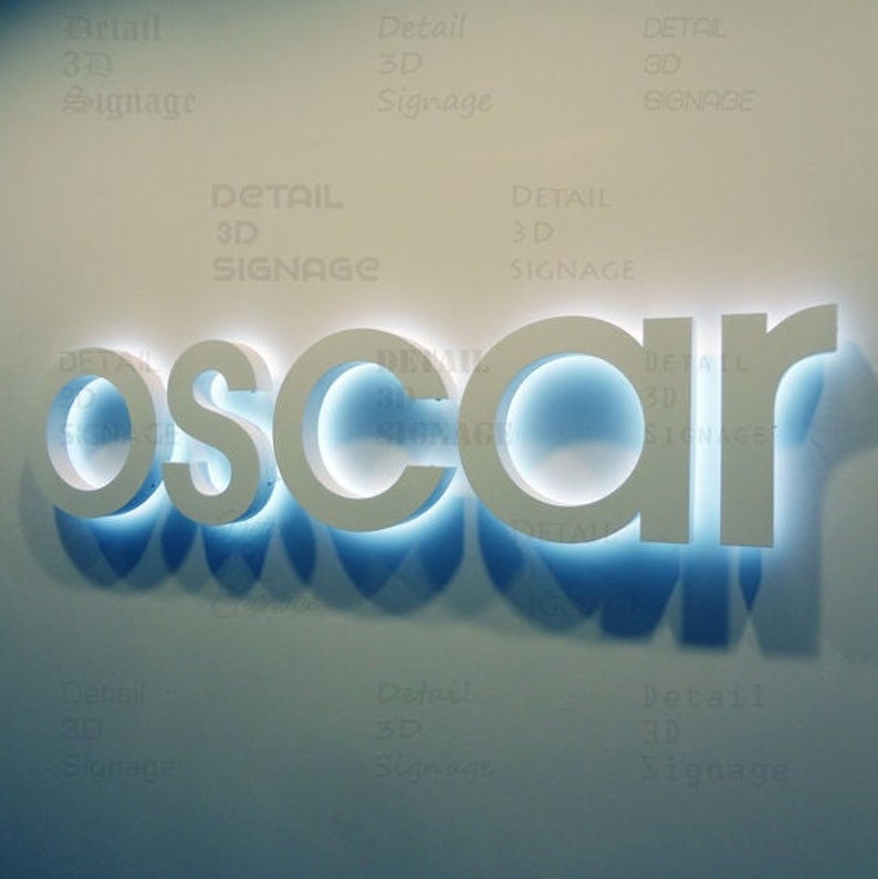 Custom LED Business Sign: Stainless Steel, Indoor/outdoor - Etsy