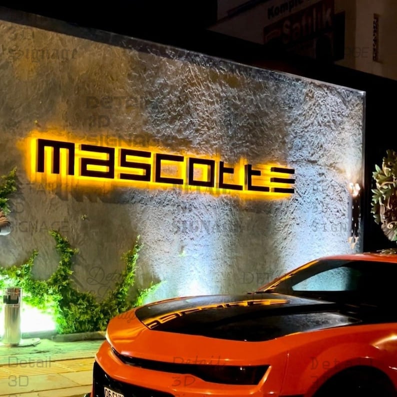 Custom LED Business Sign: Stainless Steel, Indoor/outdoor - Etsy
