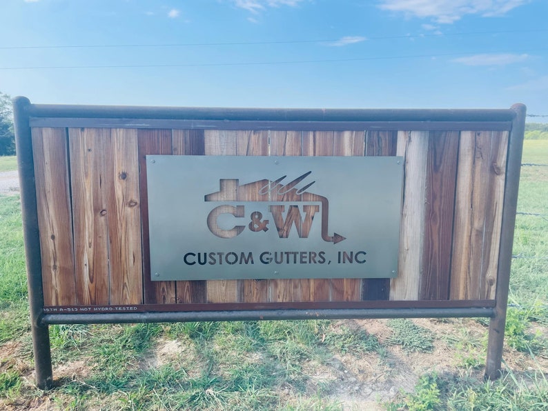Laser Cut Metal Business Sign, Personalized Logo, Custom Signage ...