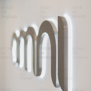 3d Backlit Sign, 3d Led Signage, Black Sign, Business Sign, Company Led ...