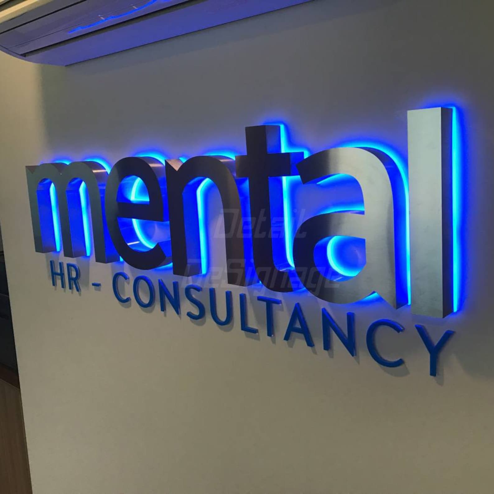 Custom LED Business Sign: Stainless Steel, Indoor/outdoor - Etsy