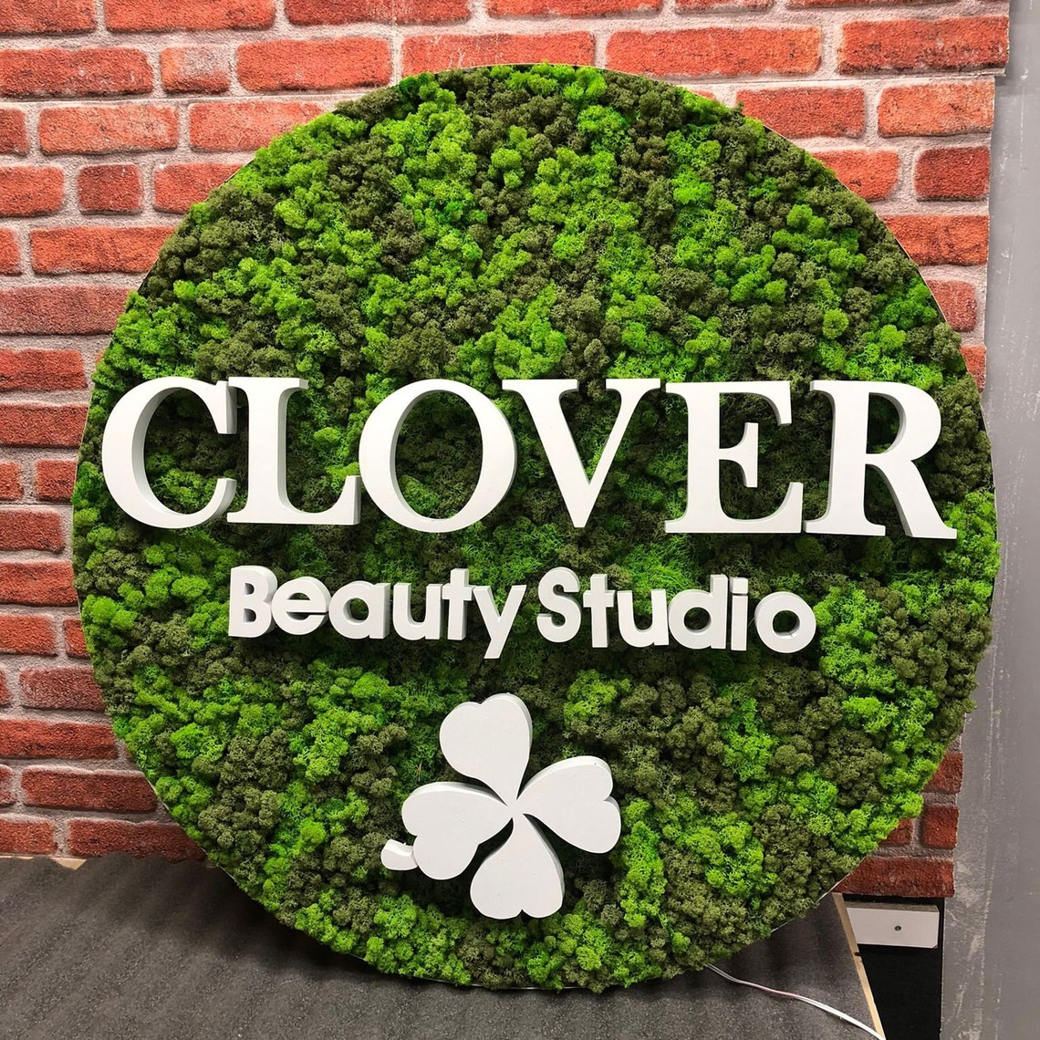Moss Wall Art Sign,moss Logo,moss Wall, Office Moss Sign,custom Moss ...