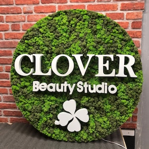 Moss Wall Art Sign,moss Logo,moss Wall, Office Moss Sign,custom Moss ...