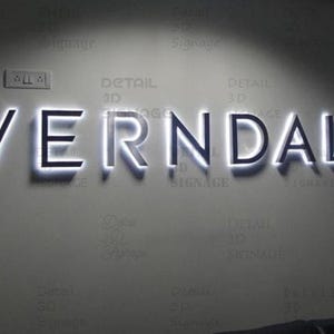 Custom 3D Backlit Metal Sign: Illuminated Business Logo - Etsy
