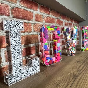 Fillable Acrylic Letters: 3D Clear Box, Business Decor - Etsy