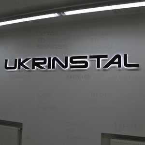 3d Backlit Sign, 3d Led Signage, Black Sign, Business Sign, Company Led ...