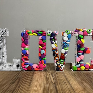 Fillable Acrylic Letters: 3D Clear Box, Business Decor - Etsy