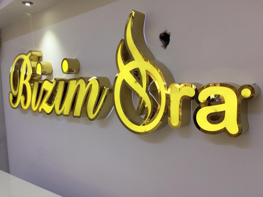 Custom 3D LED Storefront Sign: Illuminated Acrylic Channel Letters - Etsy