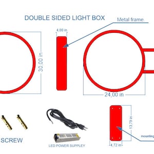 Round Light Box Store Front Sign, Double Sided Projecting Light Box ...
