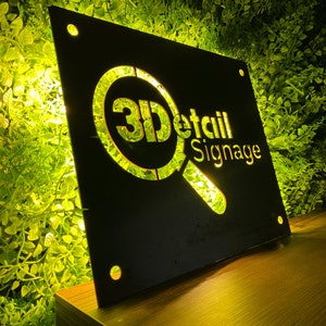 Corten Steel LED Sign: Rusted Metal, Backlit Business Plaque - Etsy