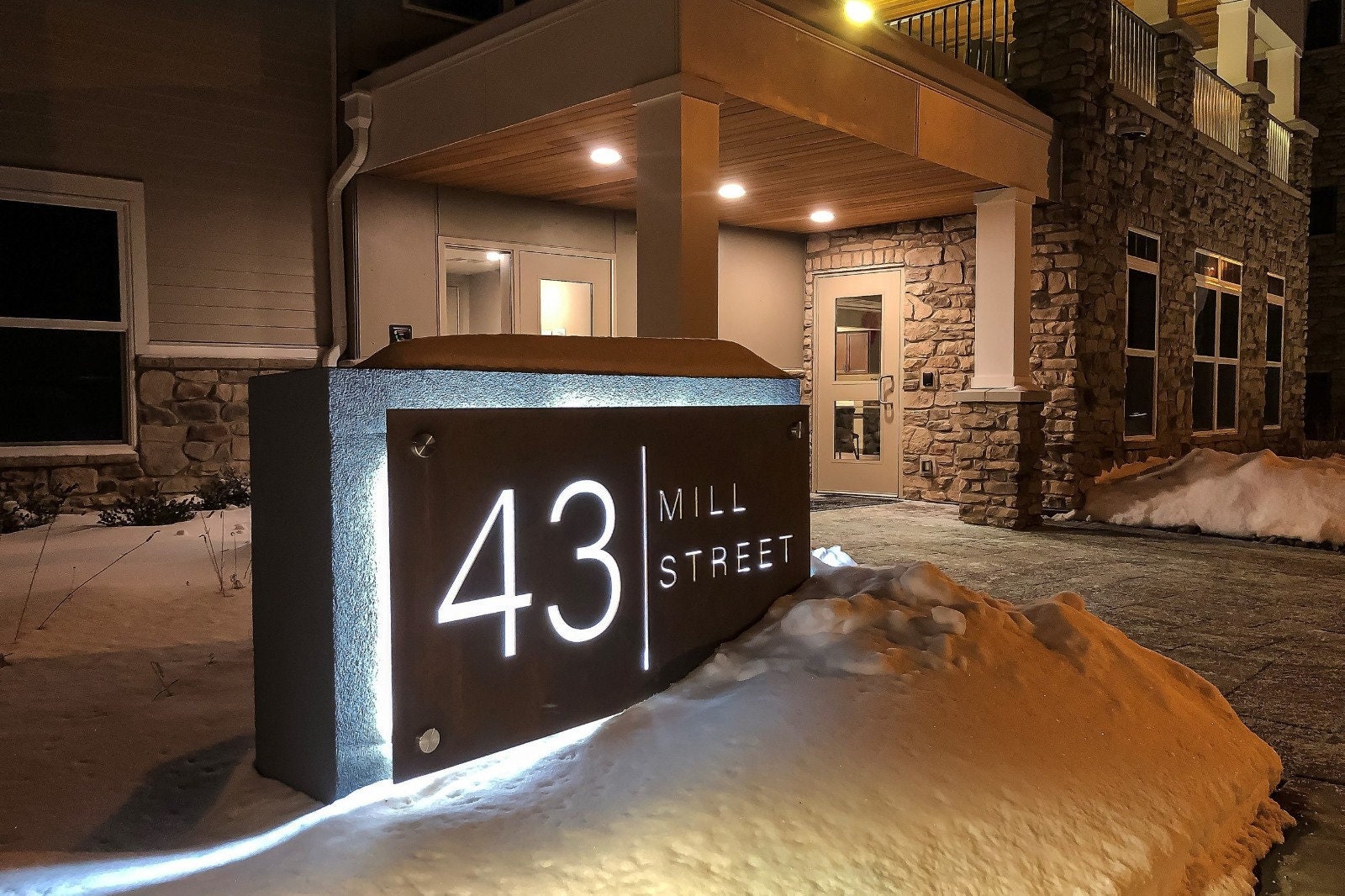 CORTEN rusted Steel LED Backlit Sign Backlit Business - Etsy Canada