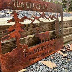 Custom Rusty Metal Sign, Farm Signs, Personalized Gifts, Custom Logo ...