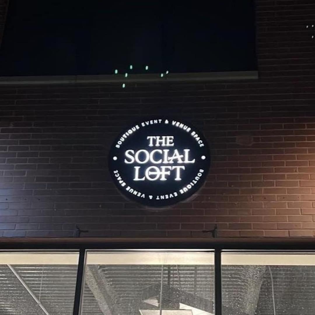 Custom Backlit Round Logo Sign: 3D Hollow Lightbox - Etsy