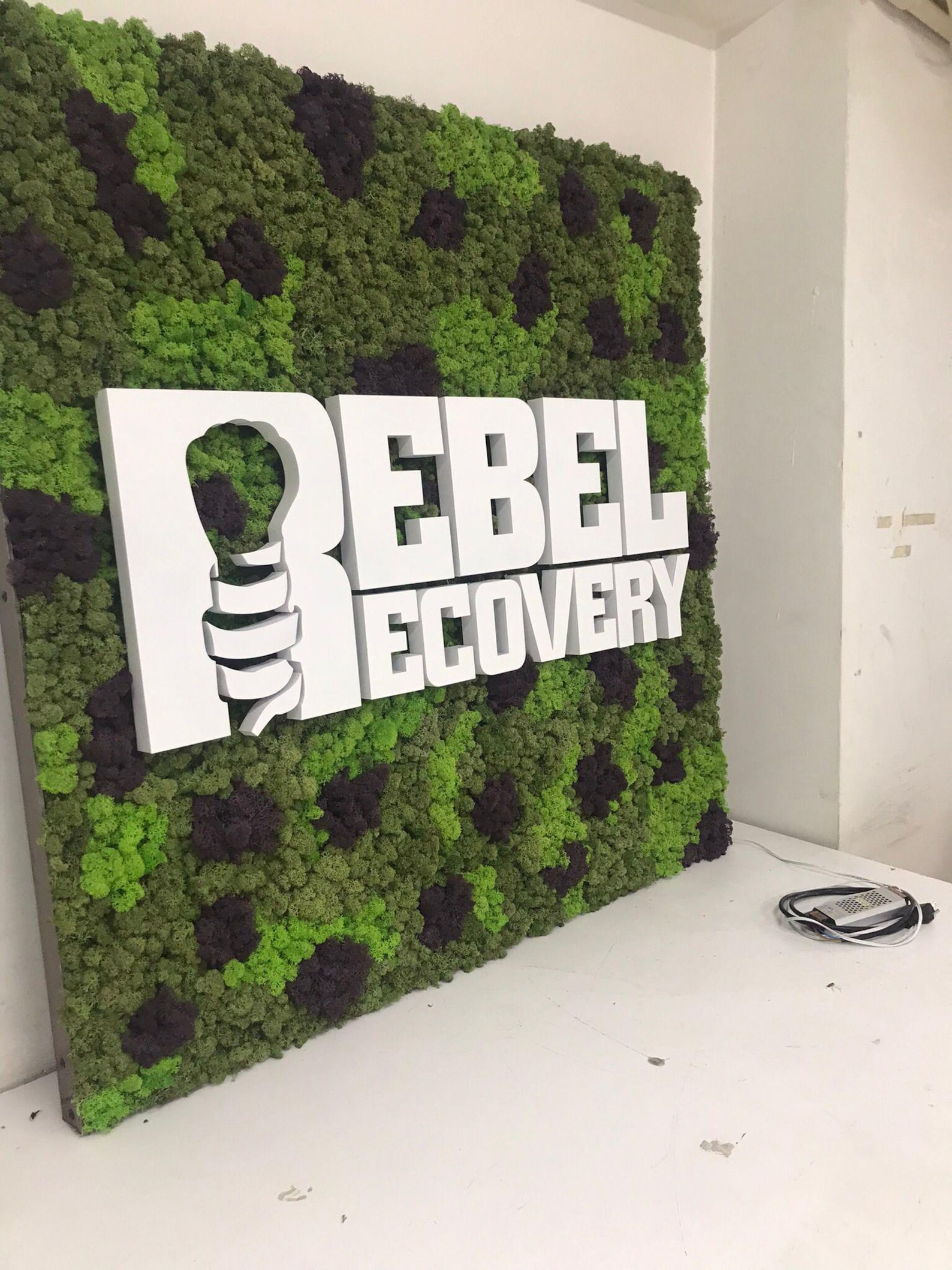 Moss Wall Art Sign,moss Logo,moss Wall, Office Moss Sign,custom Moss ...