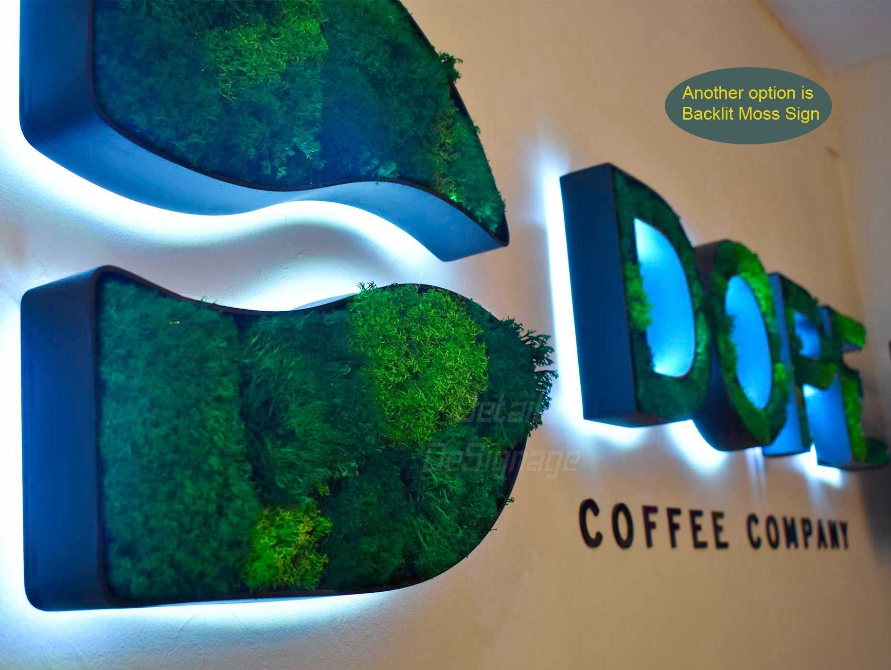 Wall Moss Office Sign Vertical Moss Art Natural Office Wall - Etsy Canada