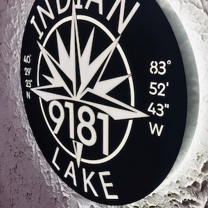 Custom Backlit Round Logo Sign: 3D Hollow Lightbox - Etsy