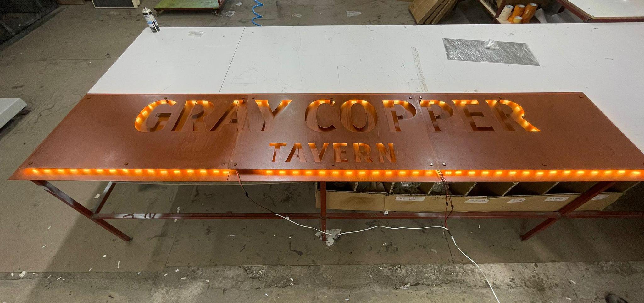 Corten Steel LED Backlit Sign: Rust Effect Address Plaque - Etsy