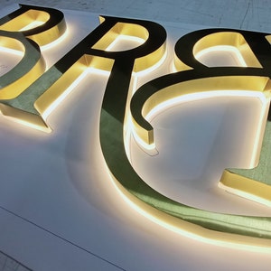 Acrylic Metal Reverse Lit ,logo Halo Sign, LED Channel Letter Sign ...
