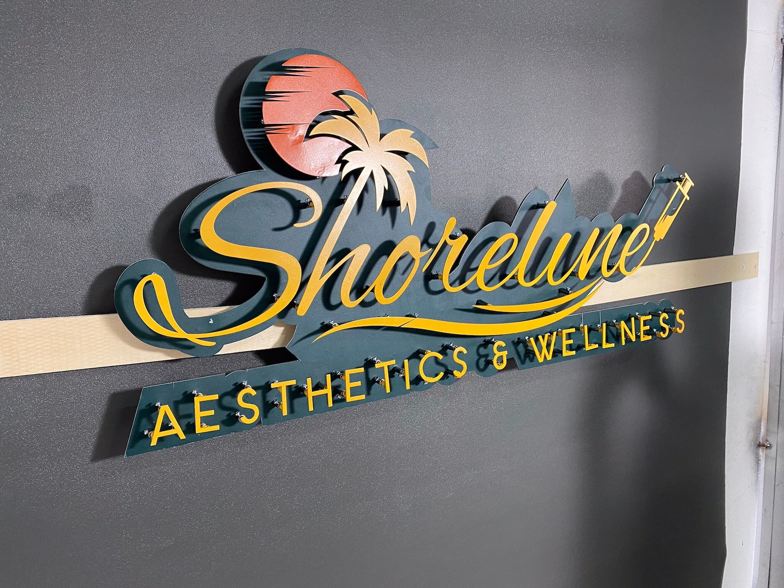 3D Layered Metal Logo Sign: Custom Laser Cut Business Signage - Etsy