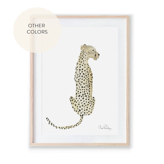 CUSTOM COLOR Cheetah Prints Custom Cheetah Wall Art - Etsy