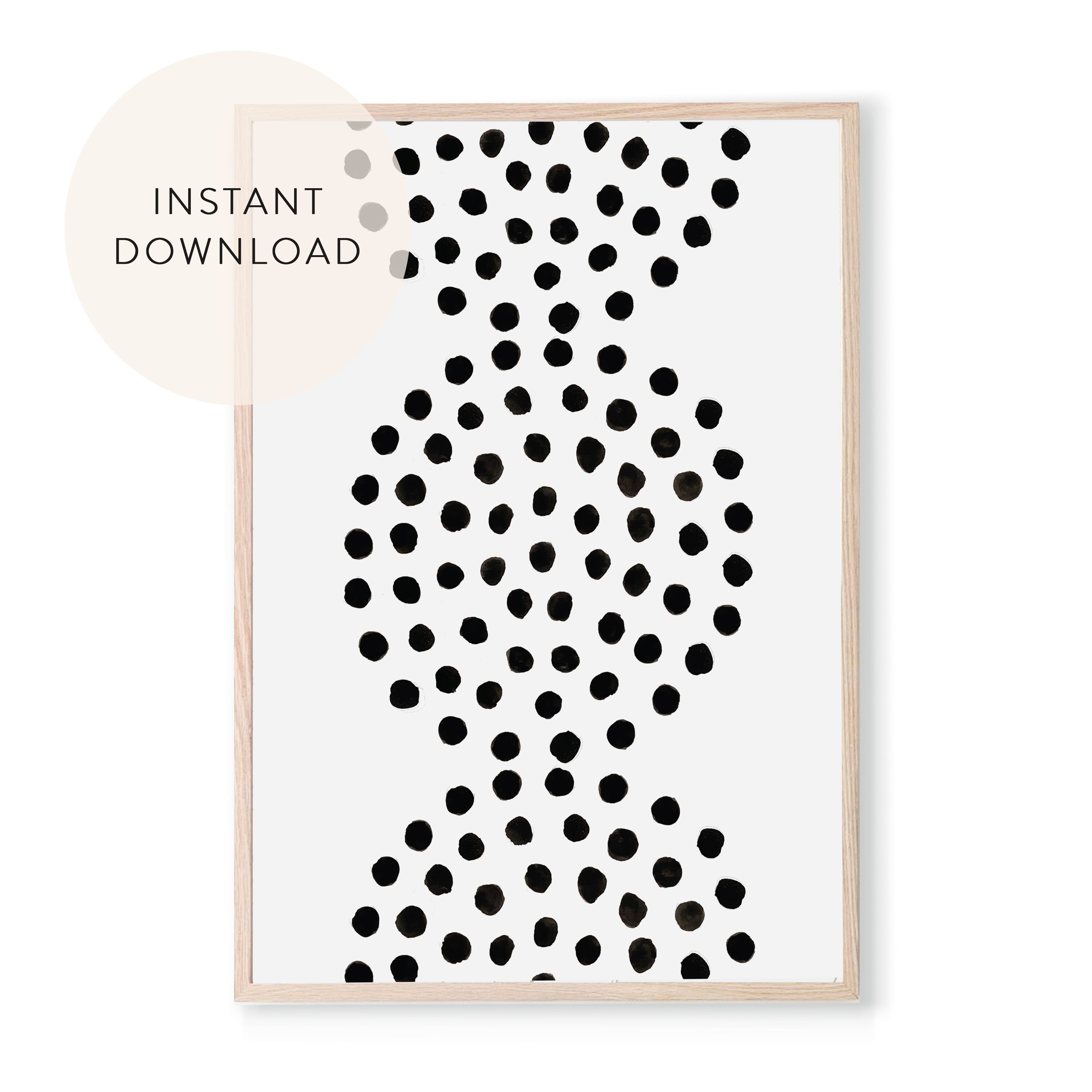 Printable Black and White Original Art Print Abstract Wall - Etsy