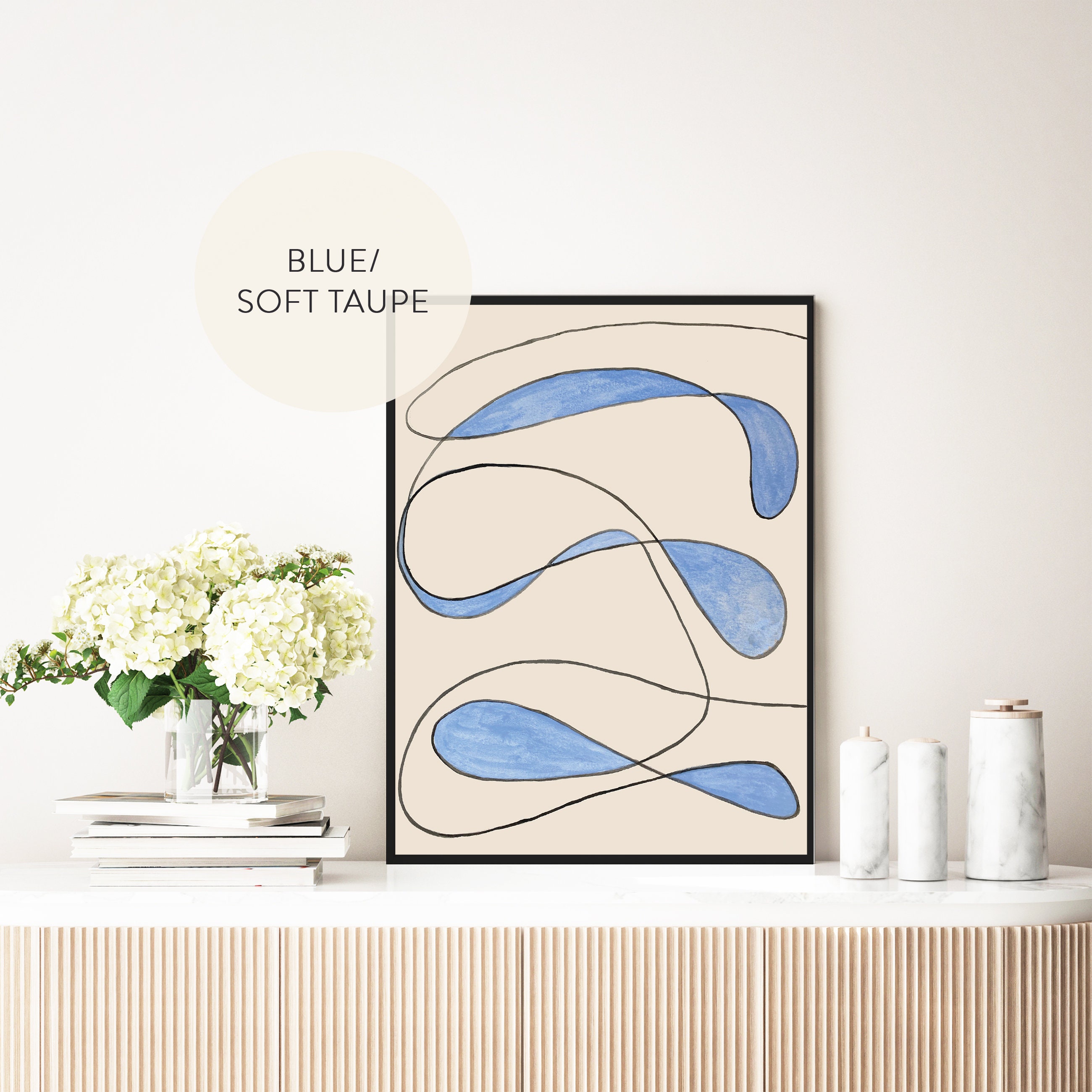 CUSTOM COLOR One Line Drawing Original Art Print | Scribble Art ...