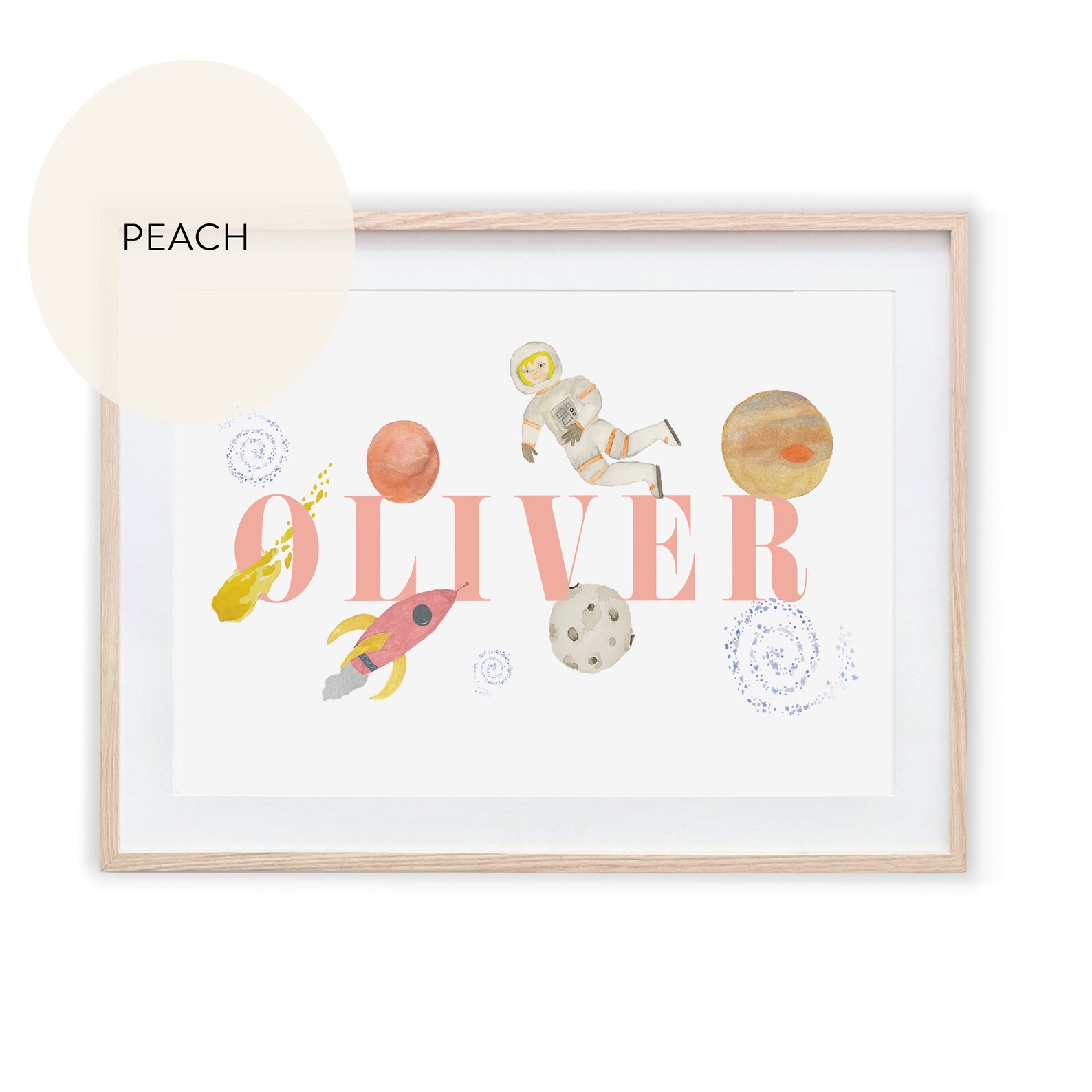 PERSONALIZED Space Name Wall Art Outer Space Nursery Wall - Etsy